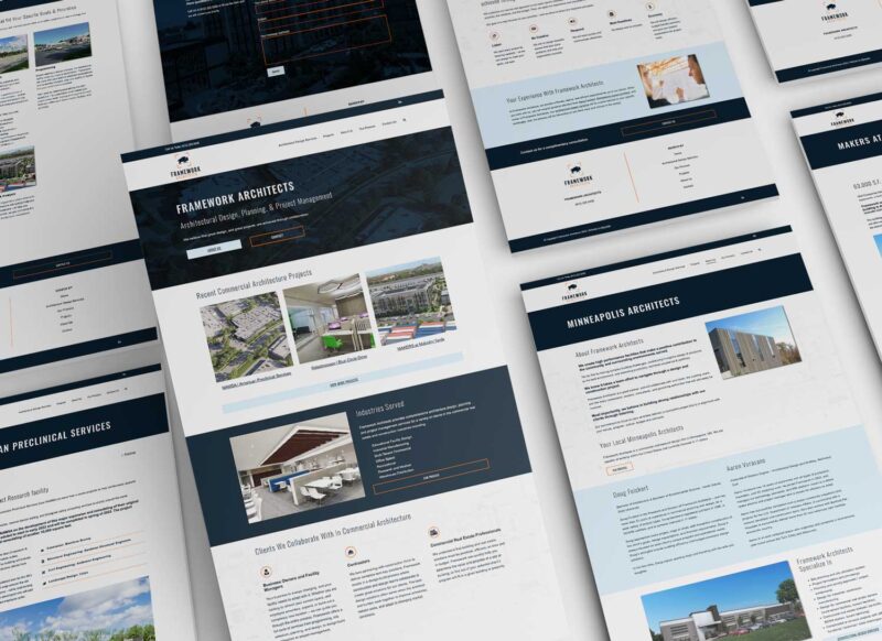 Architect Website Design for Framework Architects - Monarkk